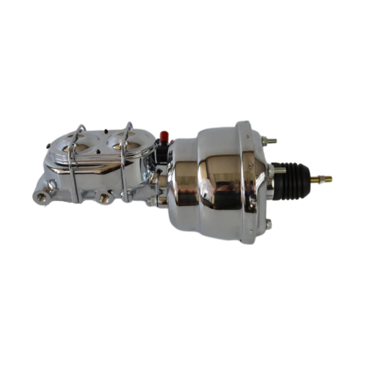 7" Street Rod Dual Power Brake Booster W/ Bowl Top Master Cylinder Chr